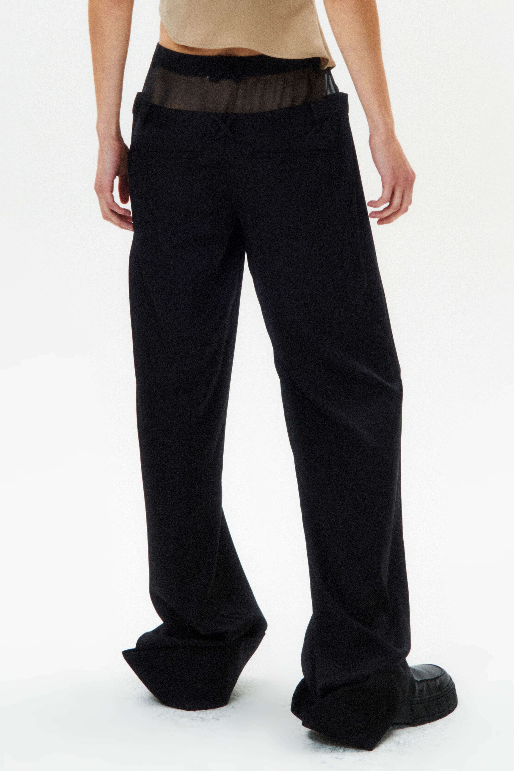 Silk See-through Waist Trouser - Black – HAN WEN STUDIO